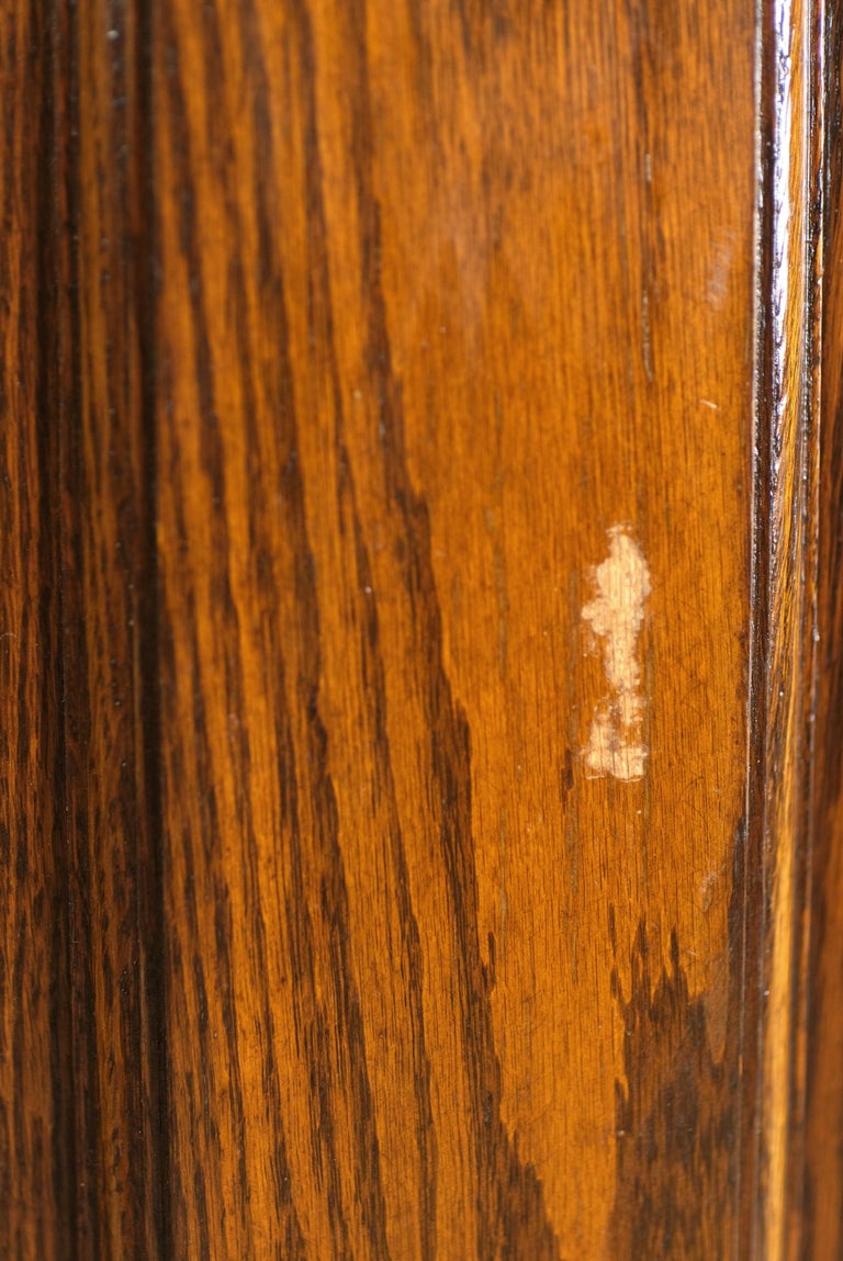 Early 20th C Pair 4 Panel Chestnut Doors Original Finish For Sale at ...