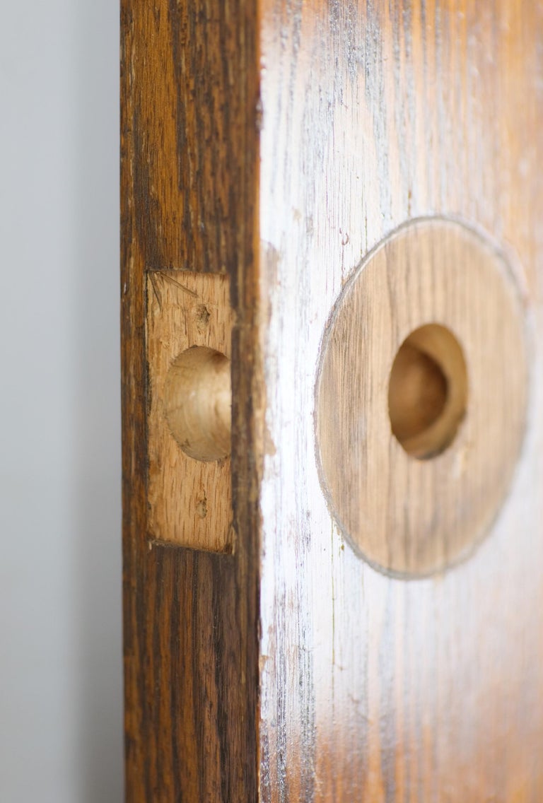 Early 20th C Pair 4 Panel Chestnut Doors Original Finish For Sale at ...
