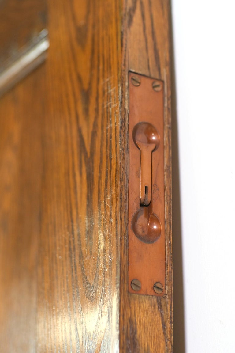 Early 20th C Pair 4 Panel Chestnut Doors Original Finish For Sale at ...