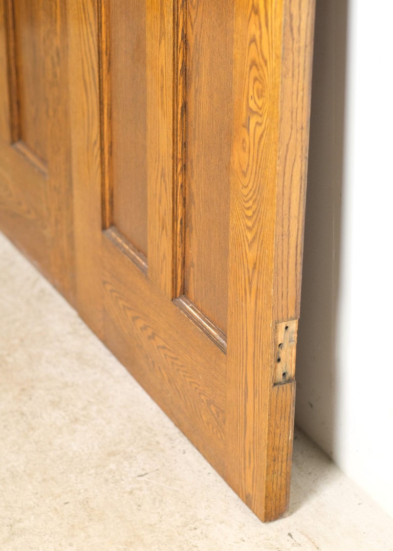 Early 20th C Pair 4 Panel Chestnut Doors Original Finish For Sale at ...