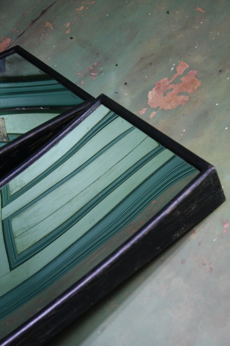 Pair of Glass Distortion Carnival Fairground Mirrors Concave and Convex ...