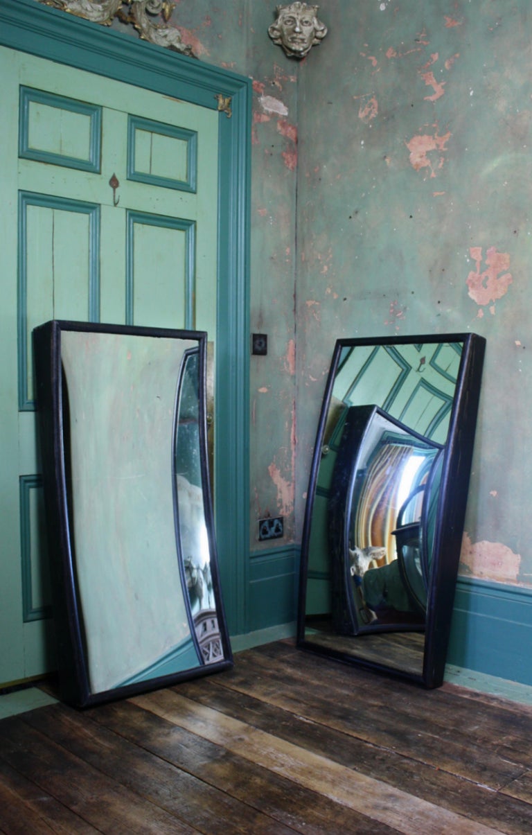 Pair of Glass Distortion Carnival Fairground Mirrors Concave and Convex ...