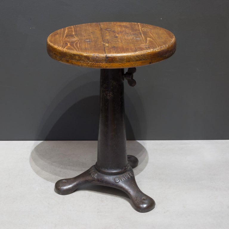 Early 20th C. Singer Sewing Machine Stool C.1930 For Sale at 1stDibs