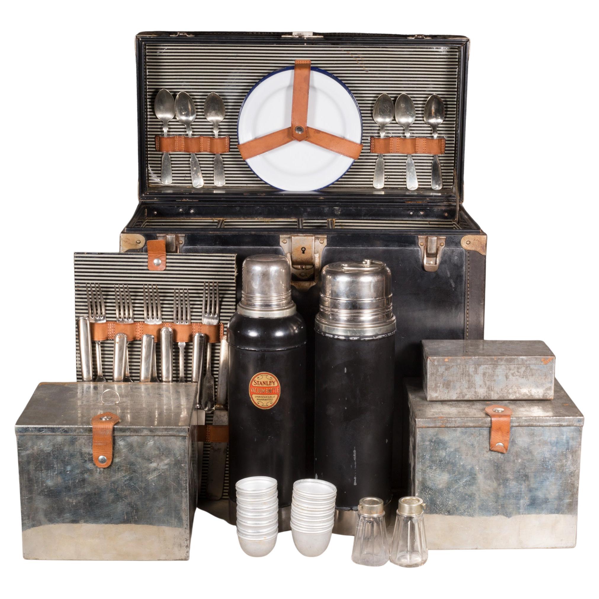 Early 20th C. Seven Person Picnic Set C.1920 For Sale at 1stDibs