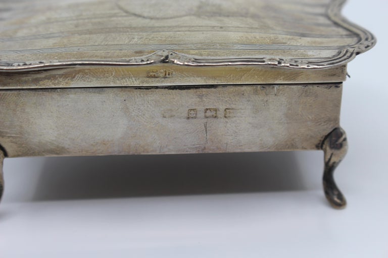 Early 20th Century Solid Silver Footed Jewellery Box Birmingham 1912 ...