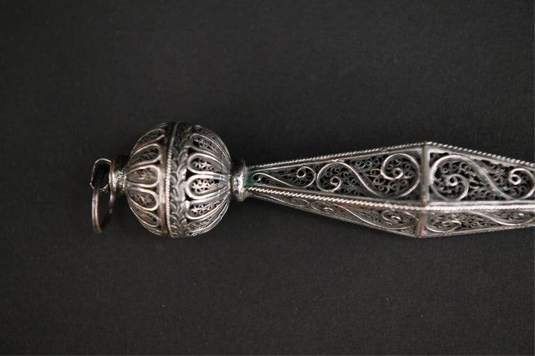 Early 20th Century Sterling Silver Openwork Filigree Yad or Torah ...