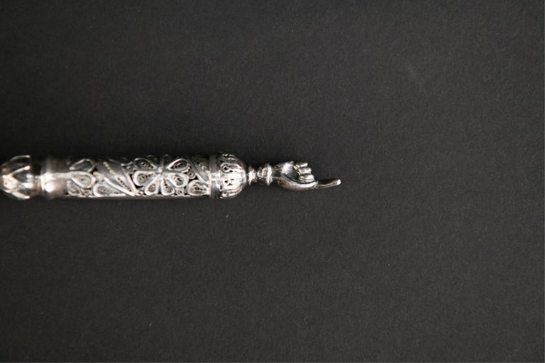 Early 20th Century Sterling Silver Openwork Filigree Yad or Torah ...