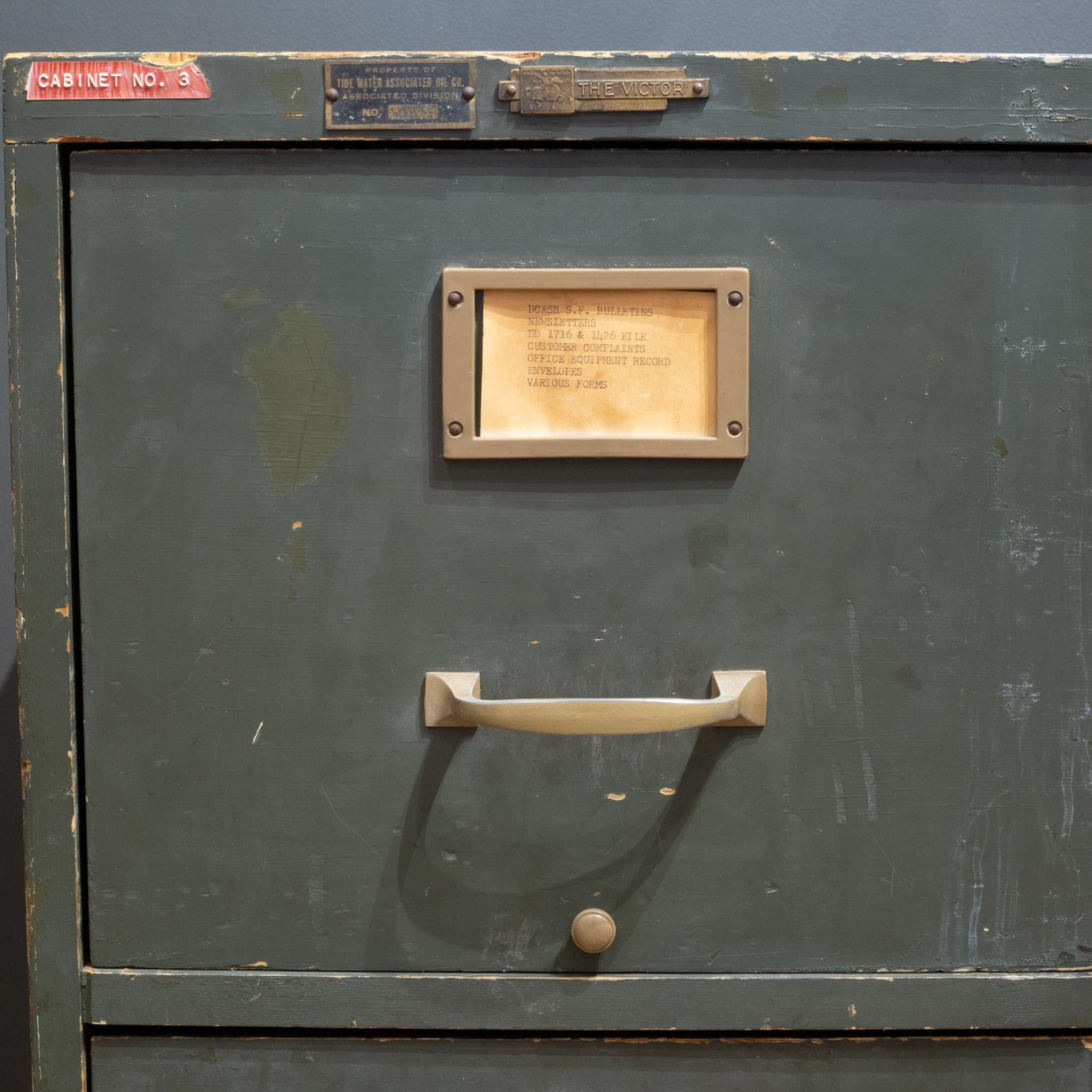 Early 20th C. "The Victor" Wooden File Cabinet, c.1940 For Sale at 1stDibs