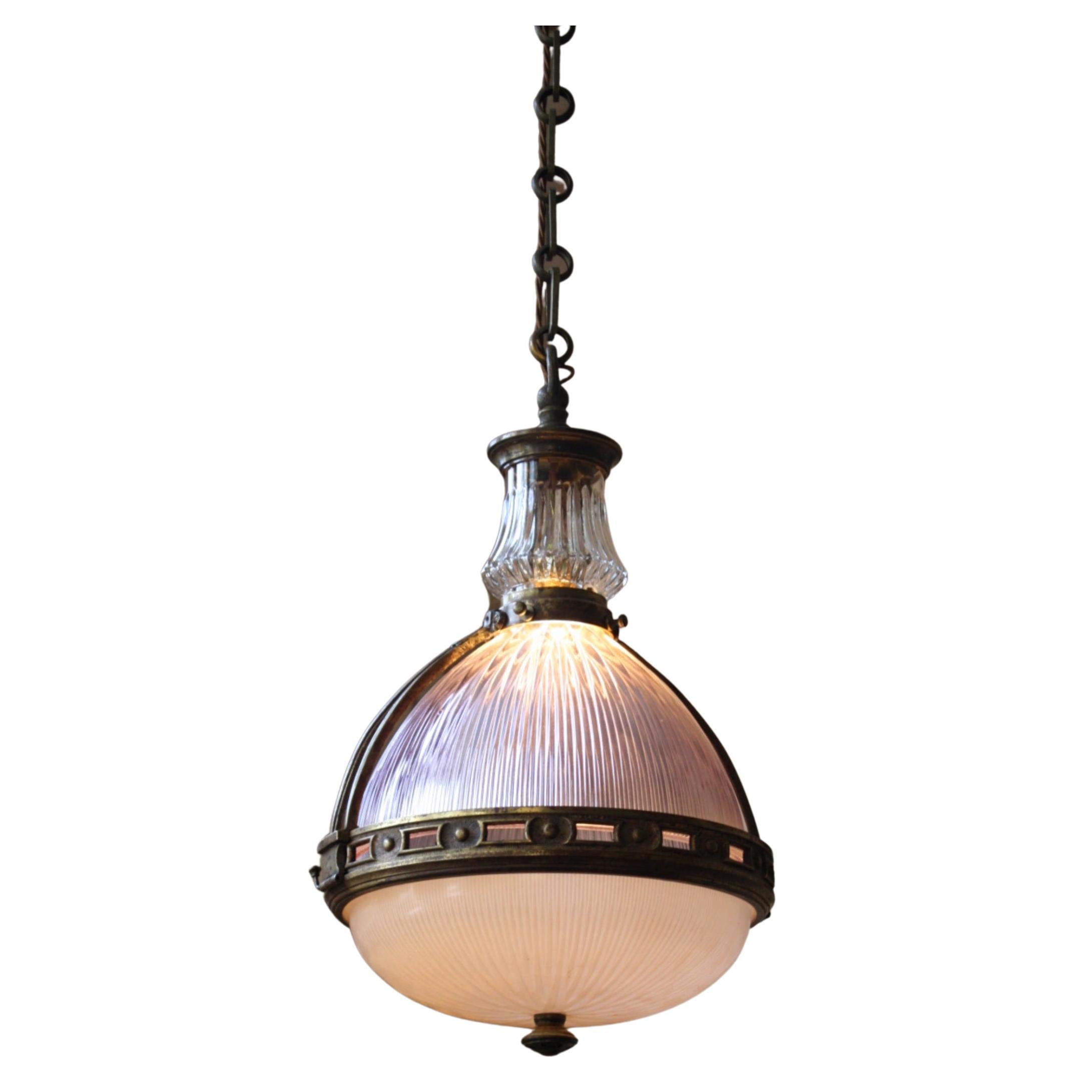 Early 20th Century Opaline Glass Globe Library Pendant Light For Sale ...