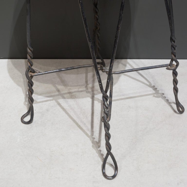 Early 20th C. Twisted Wire Fixed Small Stool, c.1940 For Sale at 1stDibs