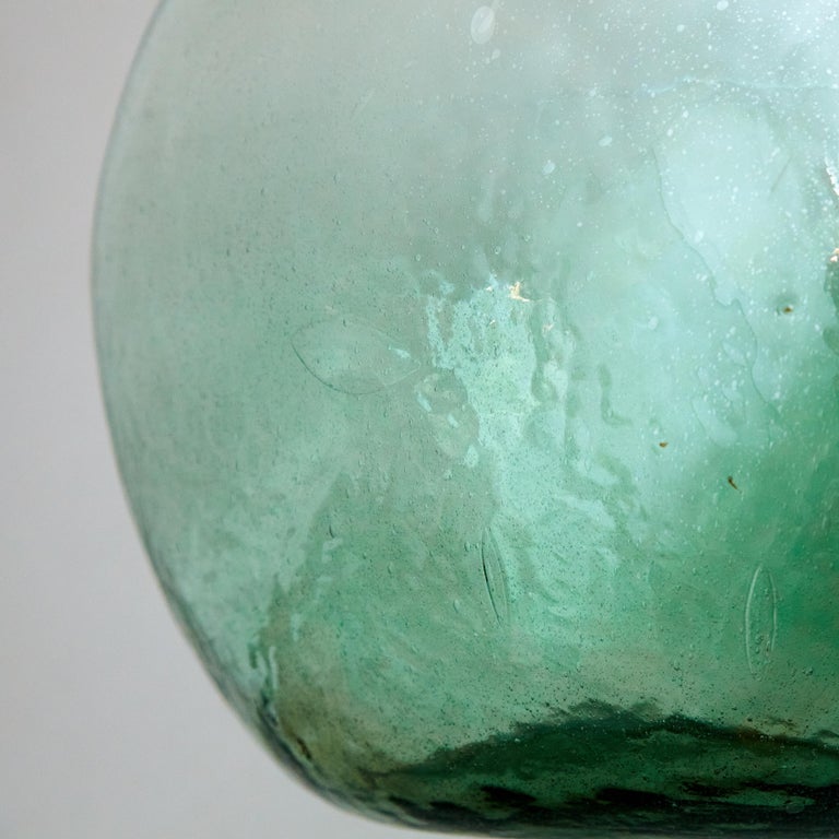 Early 20th Centry Spanish Glass Bottle Vase, circa 1940 For Sale at 1stDibs