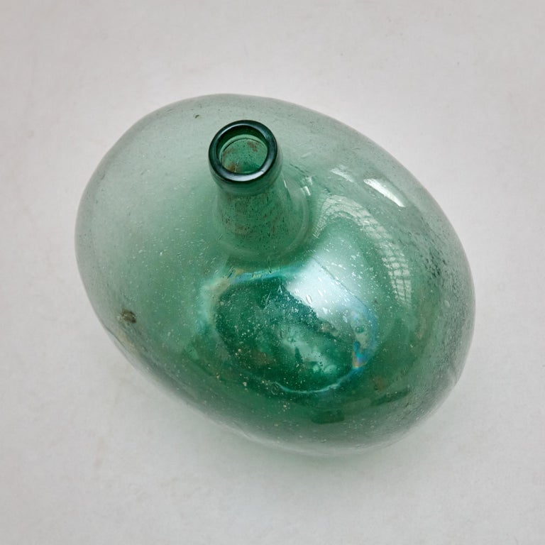 Early 20th Centry Spanish Glass Bottle Vase, circa 1940 For Sale at 1stDibs