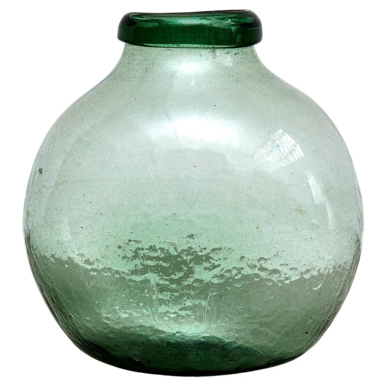 Early 20th Centry Spanish Glass Bottle Vase, circa 1940 For Sale at 1stDibs