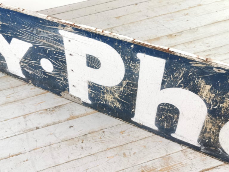 Early 20th Century 9 Foot Reclaimed Advertising Wooden Sign for Typhoo ...