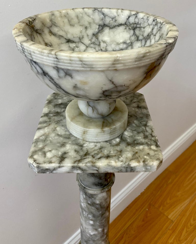 Early 20th Century Alabaster Bird Bath at 1stDibs