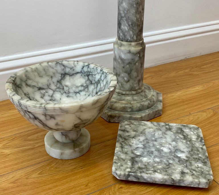 Early 20th Century Alabaster Bird Bath at 1stDibs