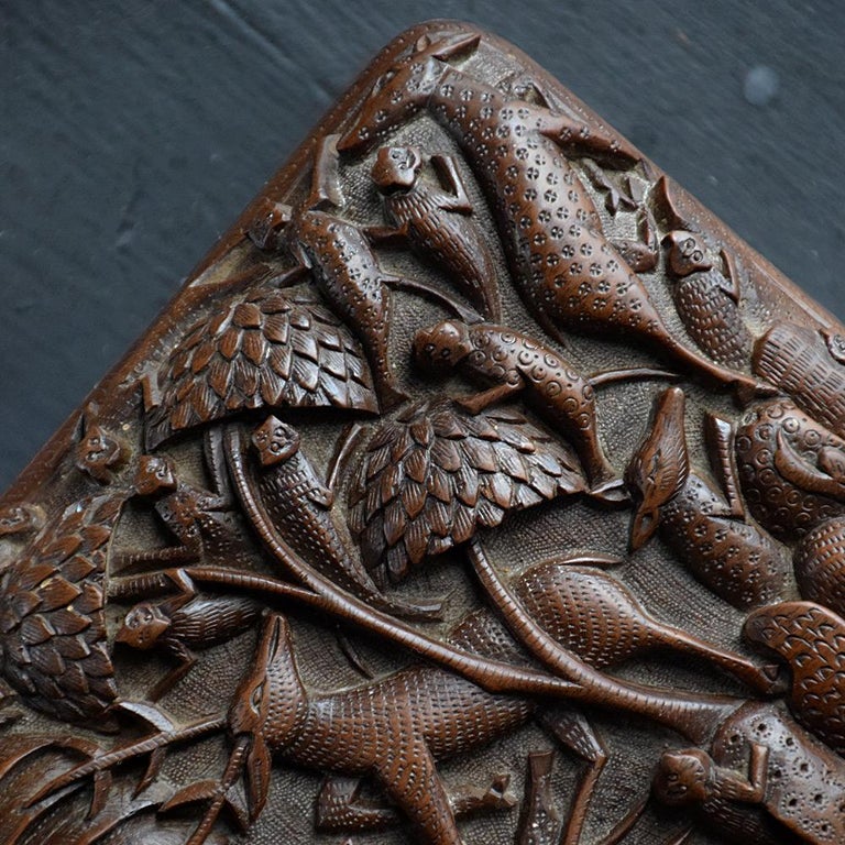 Early 20th Century, Amazing Hand Carved Indian Cigar Box For Sale at ...