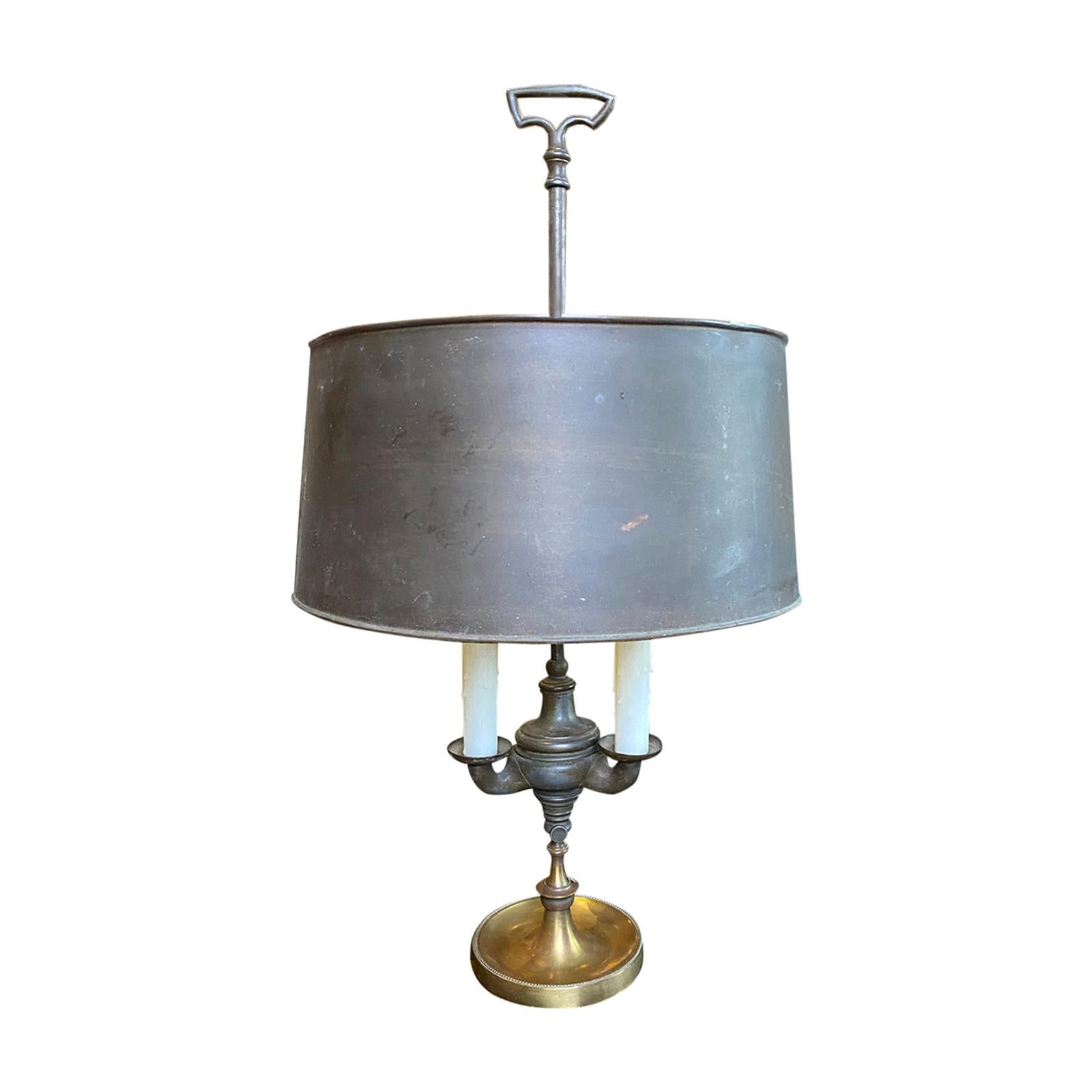 Bronze Rhino Lamp with Shade, 1970s For Sale at 1stDibs