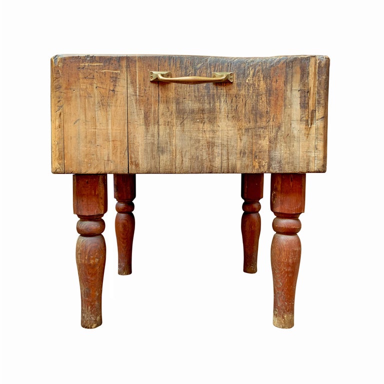 Early 20th Century American Butcher Block at 1stDibs