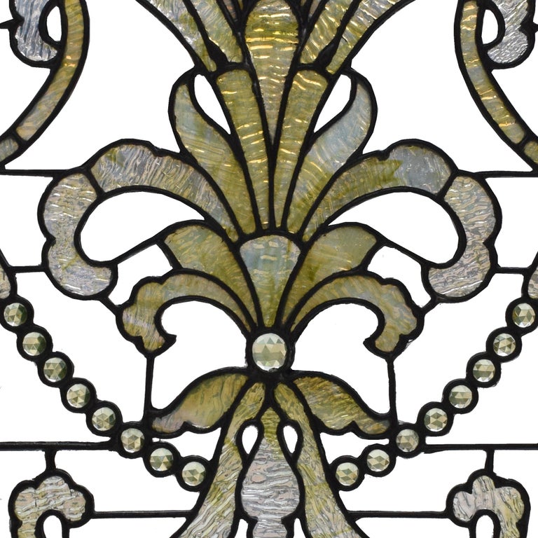 Early 20th Century American Finely Leaded Glass Window Attributed to ...
