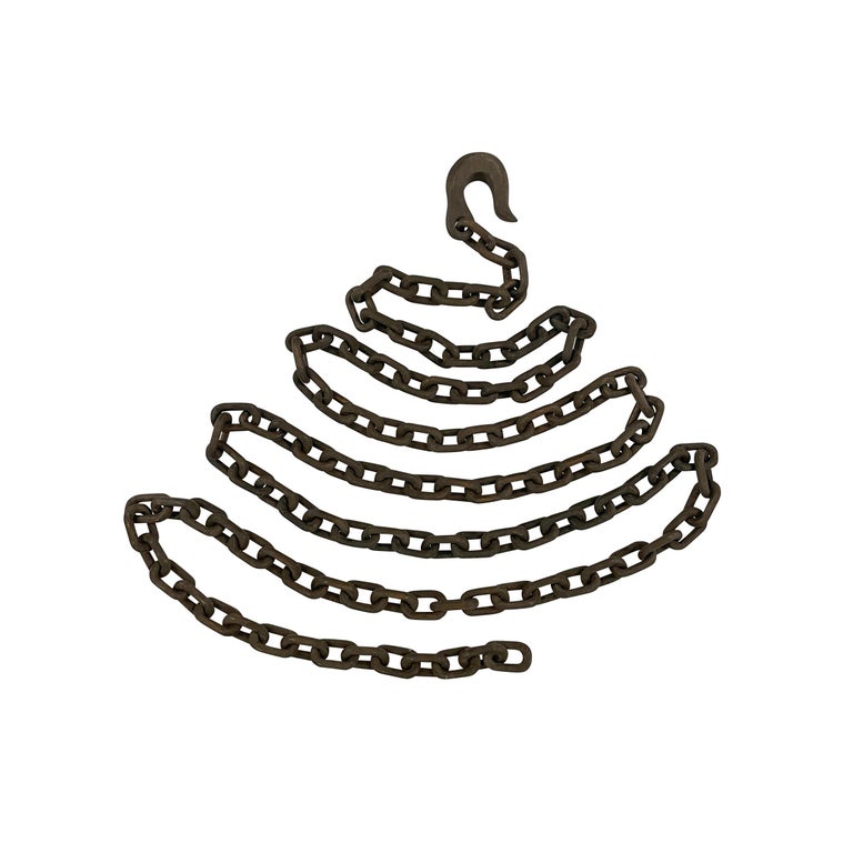 Early 20th Century American Folk Art Carved Wood Chain For Sale at 1stDibs