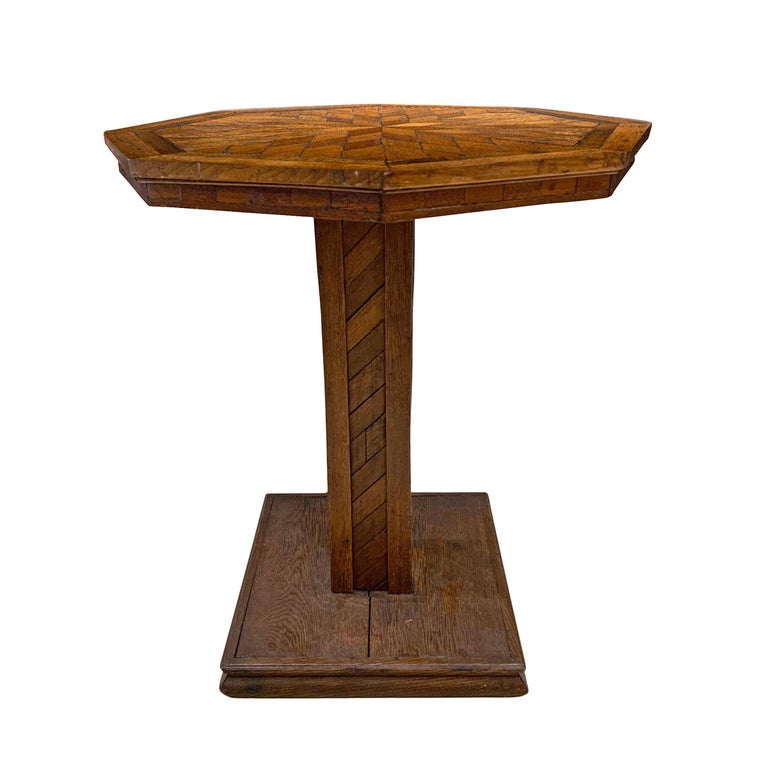 Early 20th Century American Folk Art Inlaid Side Table at 1stDibs