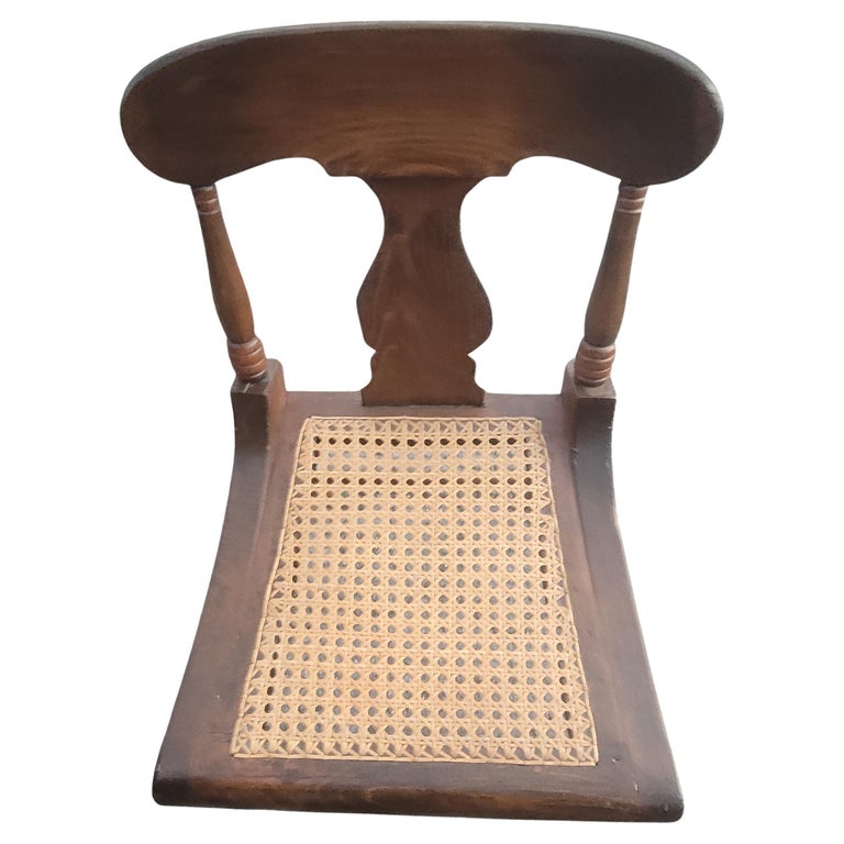 Early 20th Century American Victorian Cane Seat Low Side Chair For Sale ...