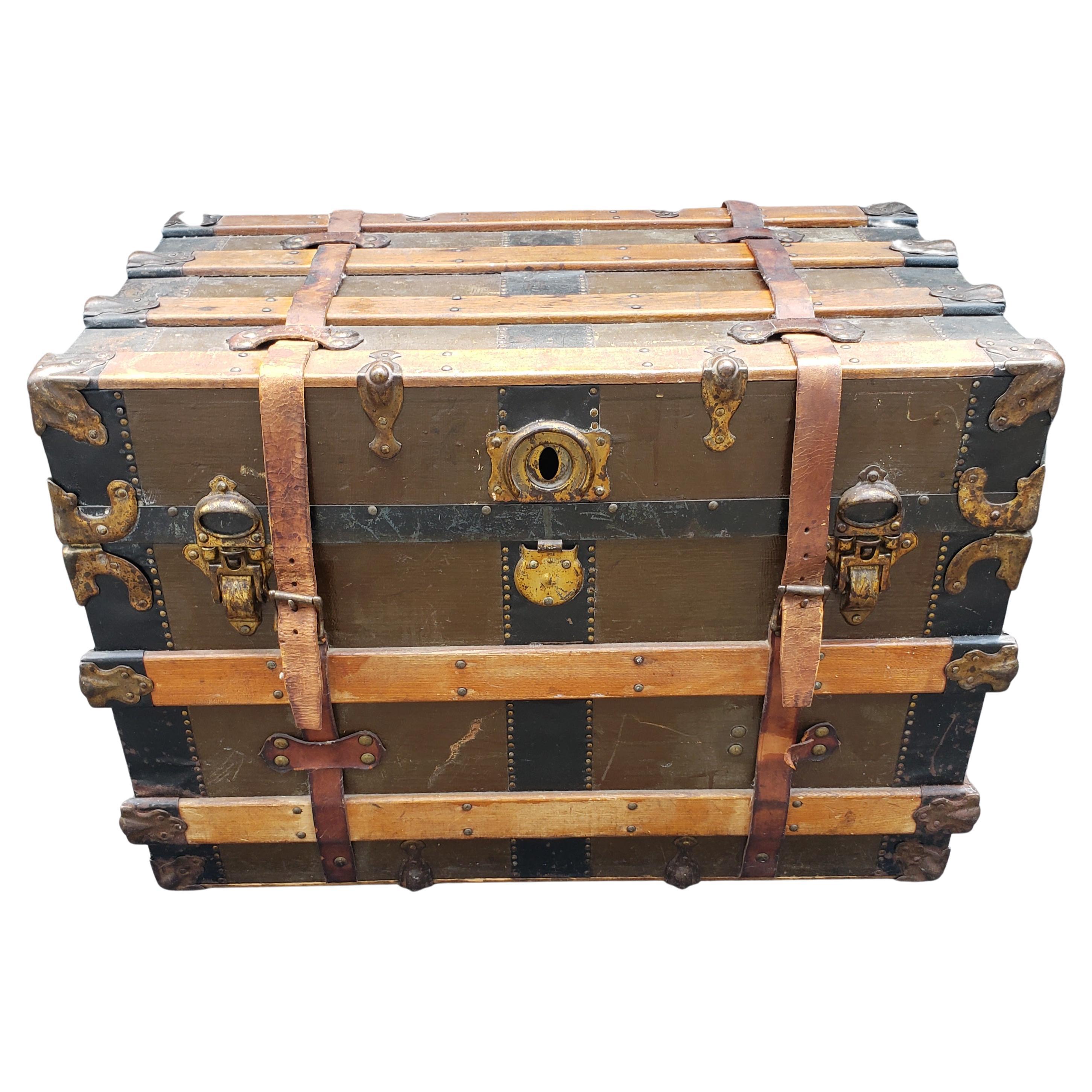 Early 20th Century American Rolling Pine Blanket Chest Storage Trunk ...