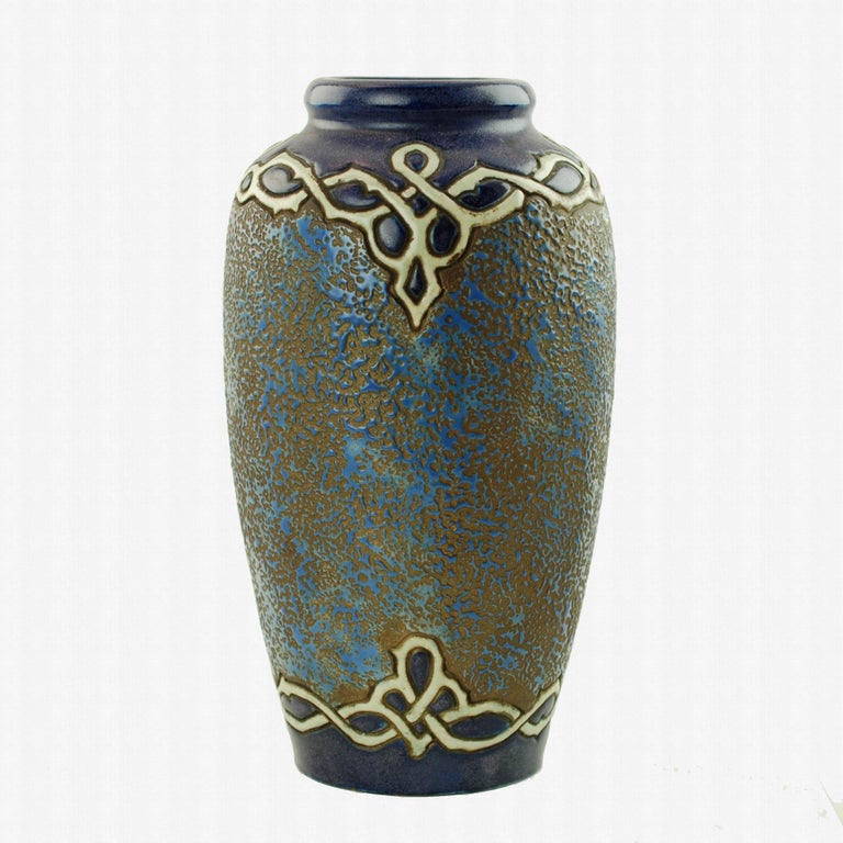 Early 20th Century Amphora Enameled Pottery Vase For Sale at 1stDibs