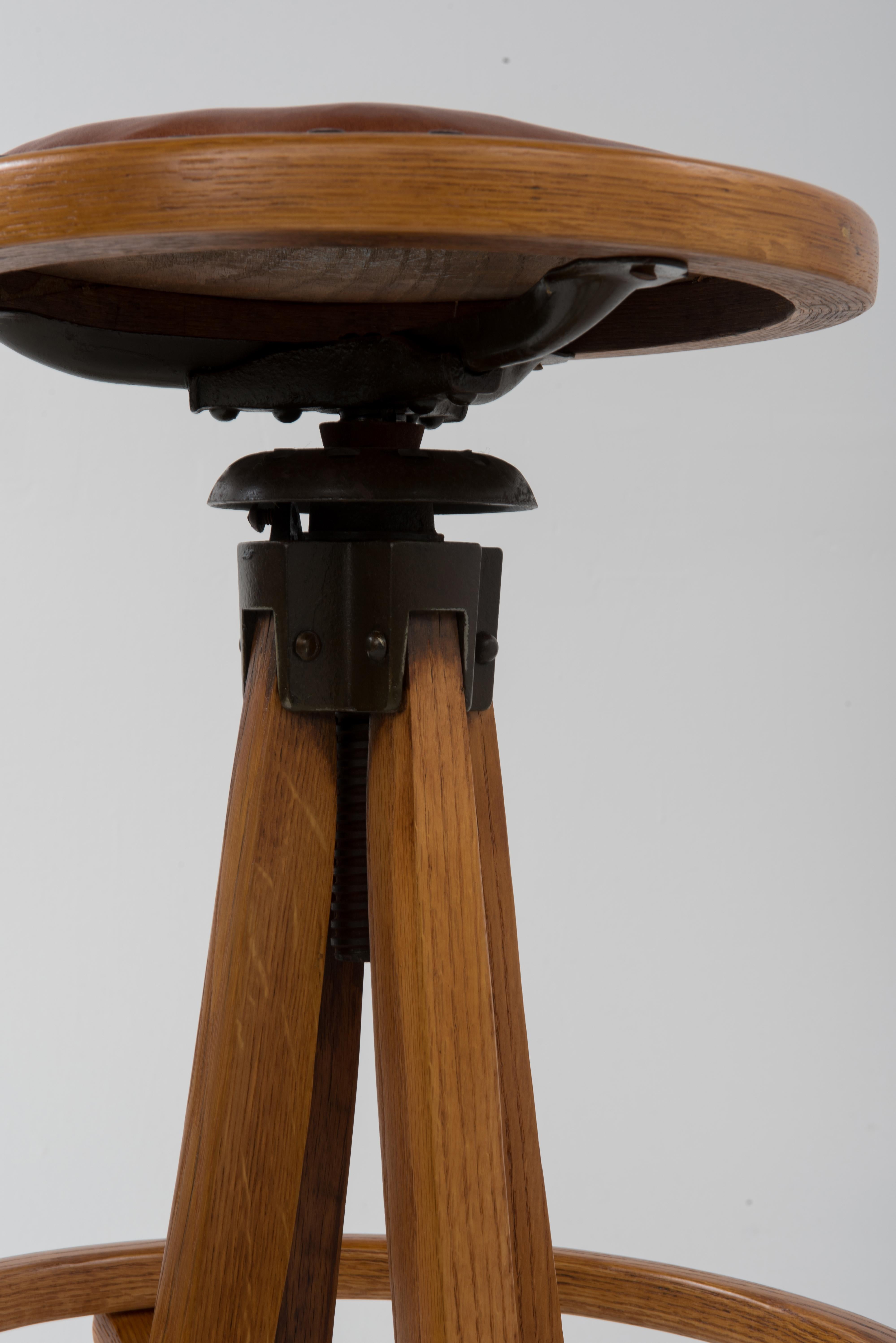 Early 20th Century Antique Architect Architectural Industrial Oak ...