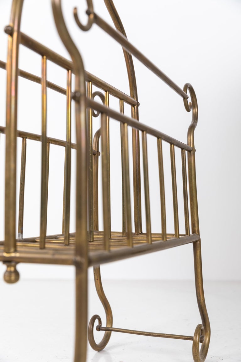 Early 20th Century Antique Brass Magazine Rack, c.1930 For Sale at 1stDibs