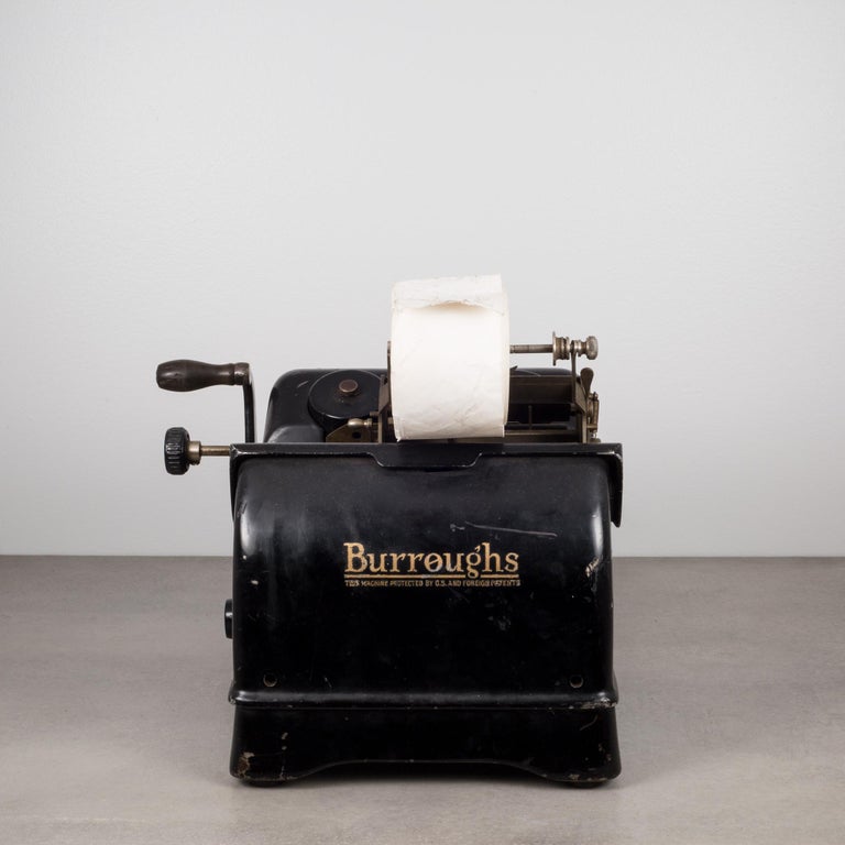 Early 20th Century Antique Burroughs Adding Machine, circa 1910 at 1stDibs