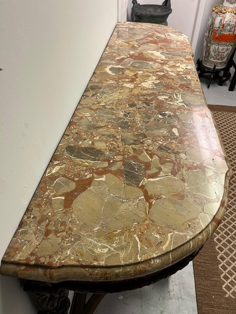 Early 20th Century Antique Carved Wood Marble Top Server / Buffet For ...