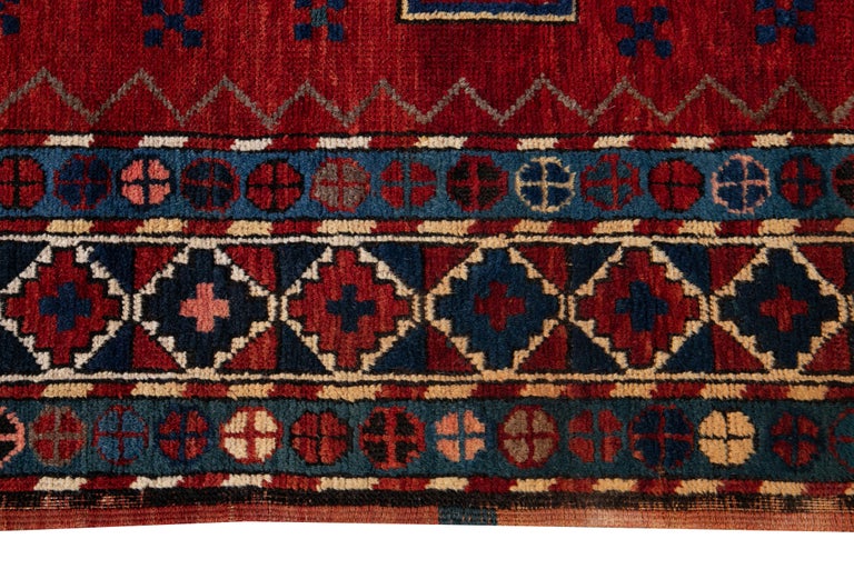 Early 20th Century Antique Caucasian Wool Rug For Sale at 1stDibs