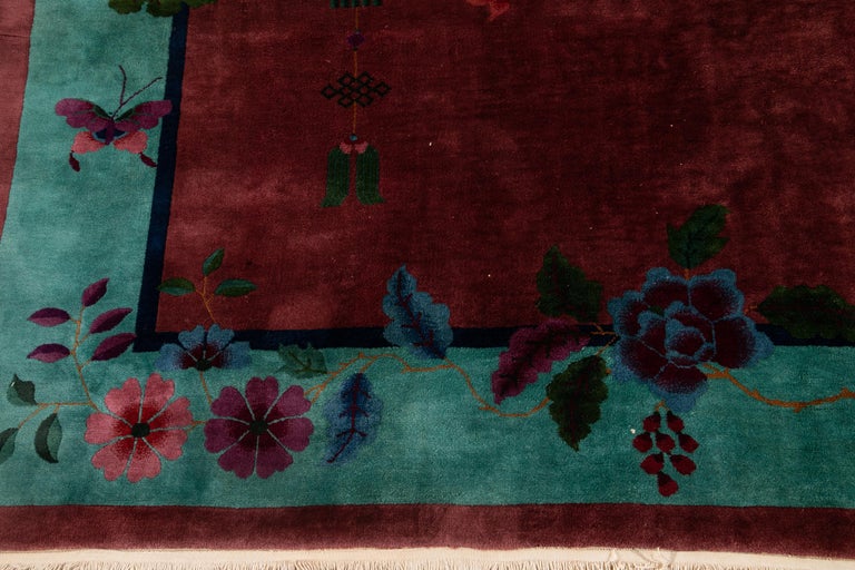 Antique Chinese Art Deco Wool Rug For Sale at 1stDibs | art deco ...