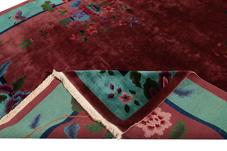 Antique Chinese Art Deco Wool Rug For Sale at 1stDibs | art deco ...