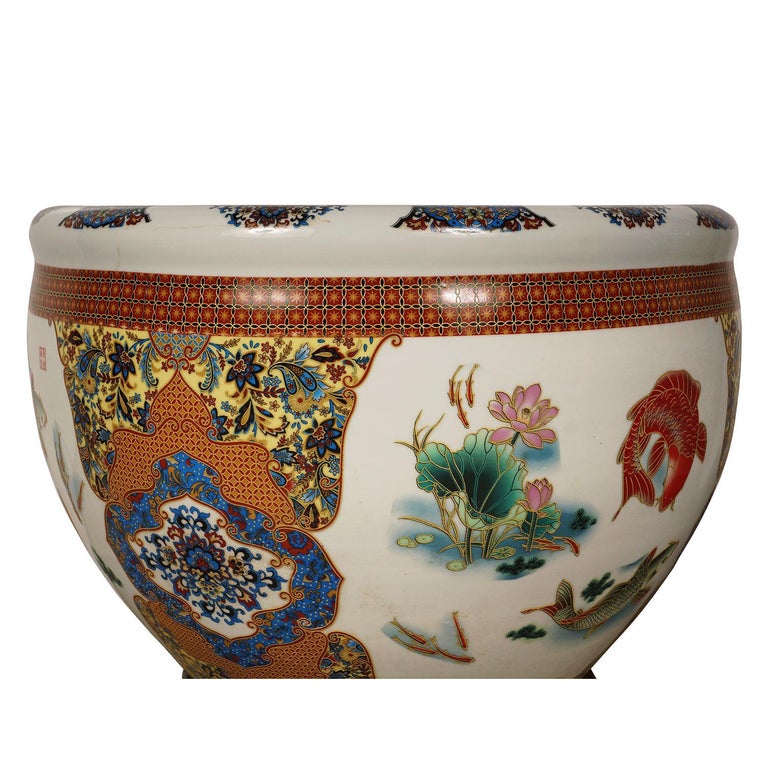 Early 20th Century Antique Chinese Famille Rose Porcelain Fish Bowl ...