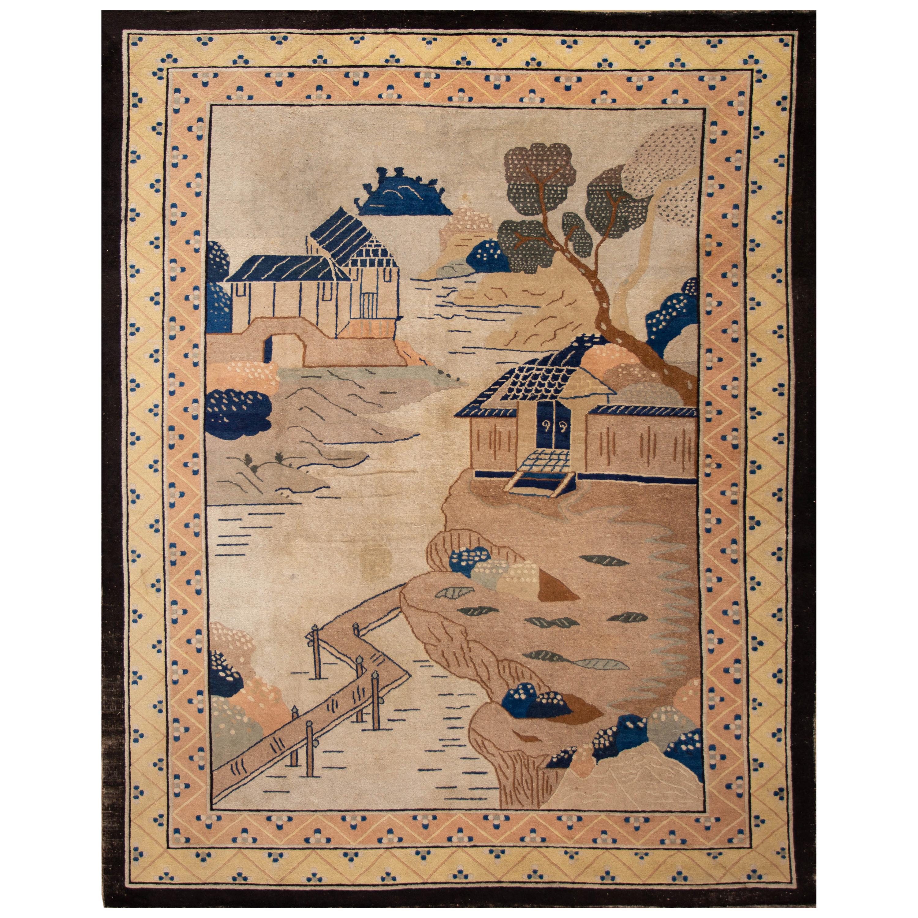 Early 20th Century Chinese Peking Rug For Sale at 1stDibs
