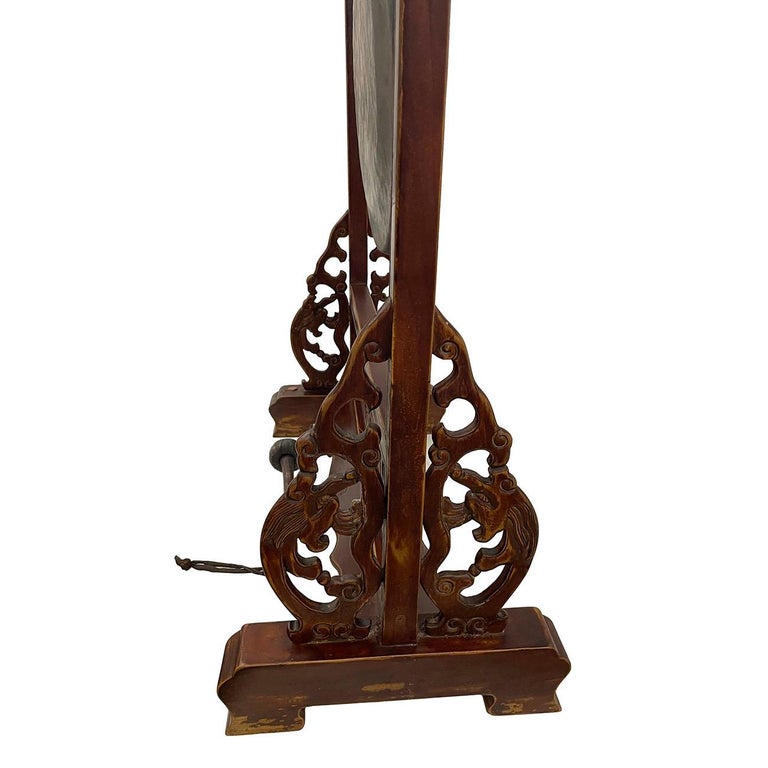 Early 20th Century Antique Chinese Table Gong With Dragon Stand and ...