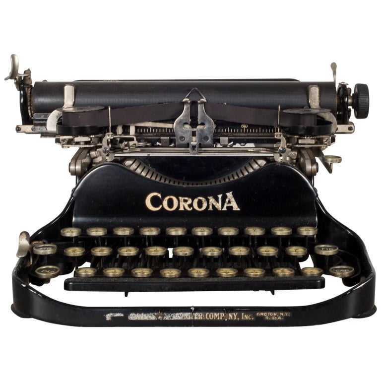 Early 20th Century Antique Corona Flip Top Portable Typewriter, circa ...