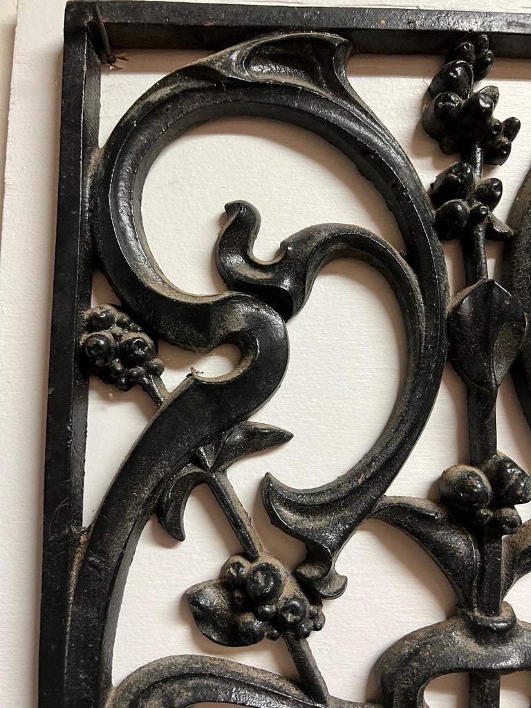 Early 20th Century Antique French Art Nouveau Iron Panel from Paris ...