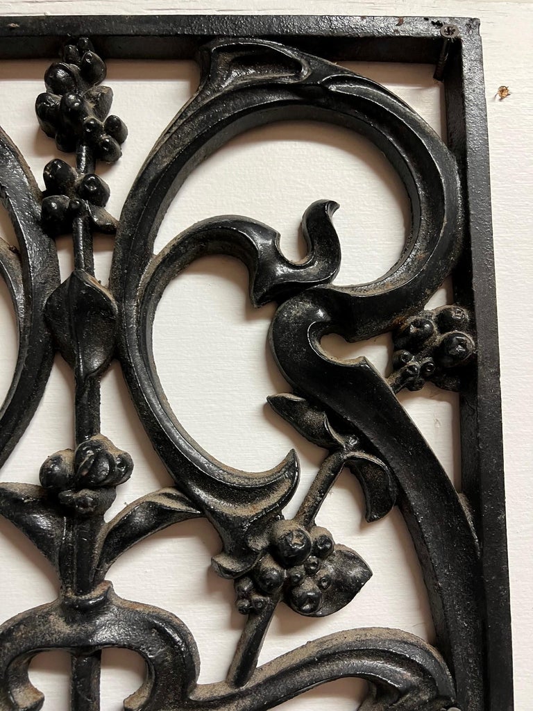 Early 20th Century Antique French Art Nouveau Iron Panel from Paris ...