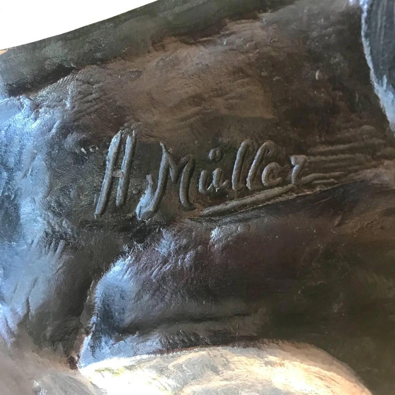 Early 20th Century Antique Hans Müller "The Blacksmith" Bronze ...