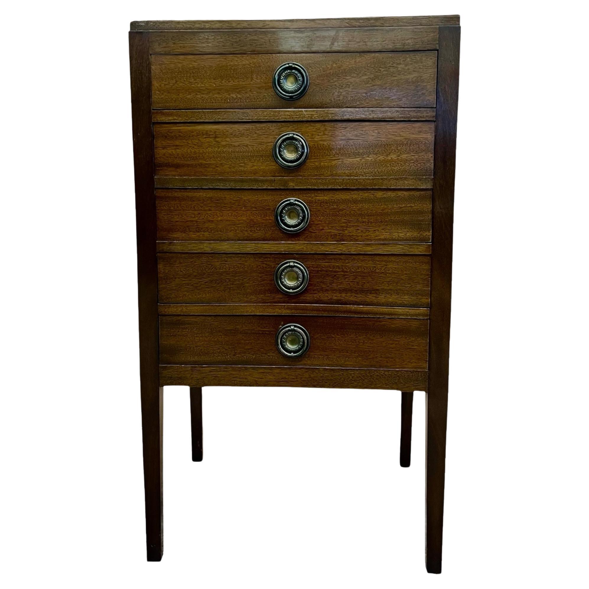 Antique Walnut Music Cabinet, 6 Drawer Sheet Music Cabinet, 1910s ...