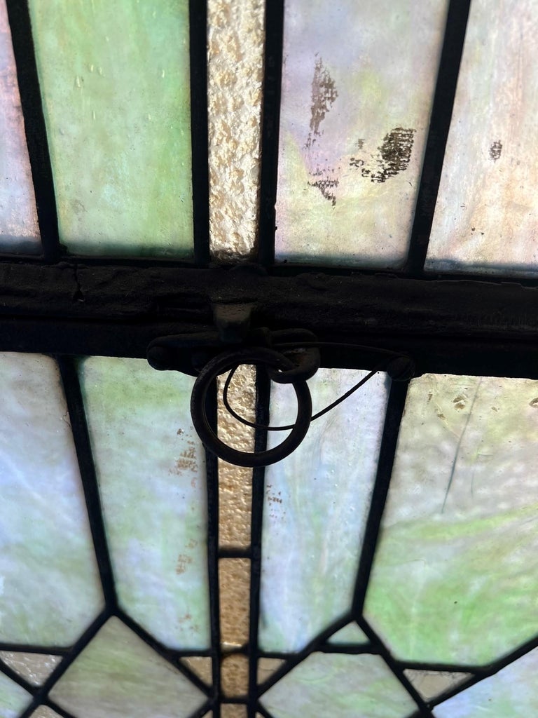 Early 20th Century Antique Stained Glass Window in a Wood Frame For ...