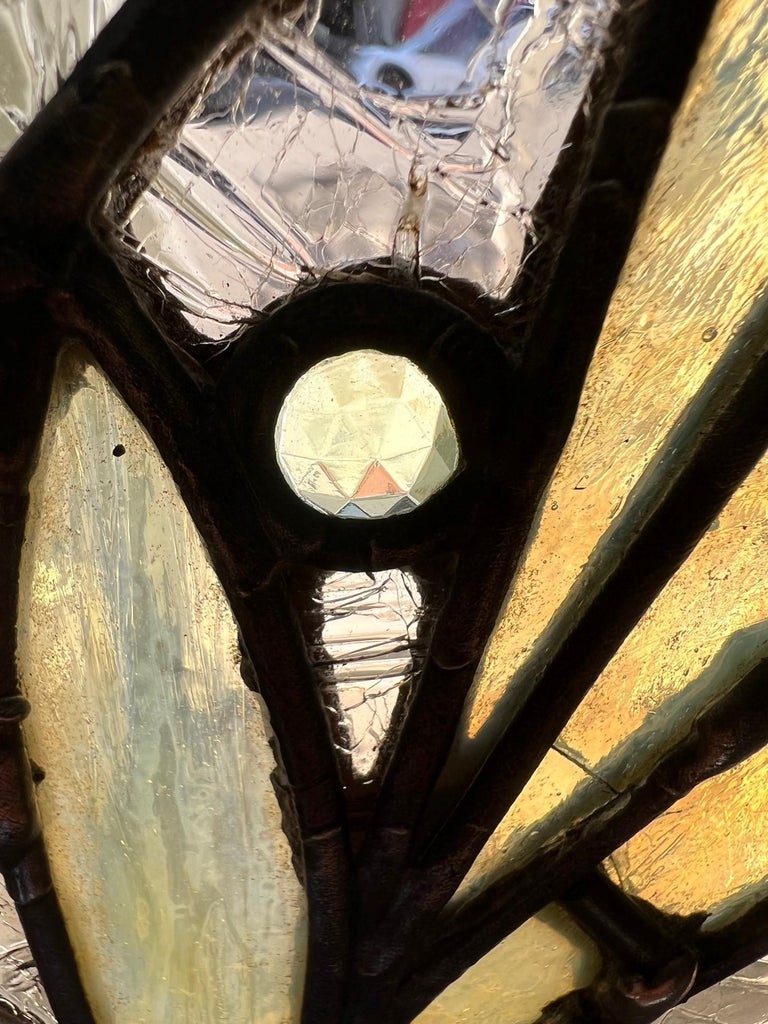 Early 20th Century Antique Stained Glass Window, Jewels in Original ...