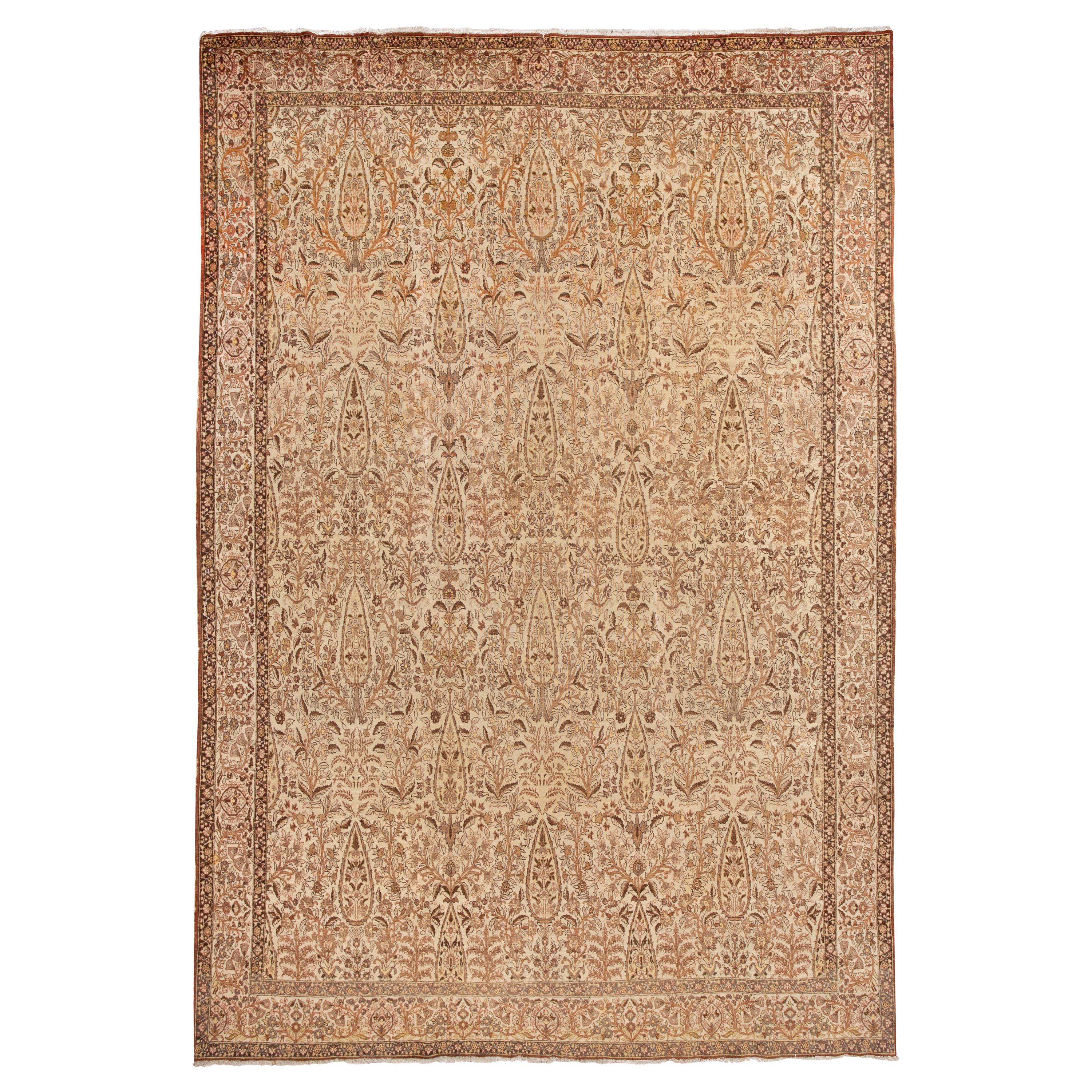 Early 20th Century Antique Tabriz Wool Rug at 1stDibs