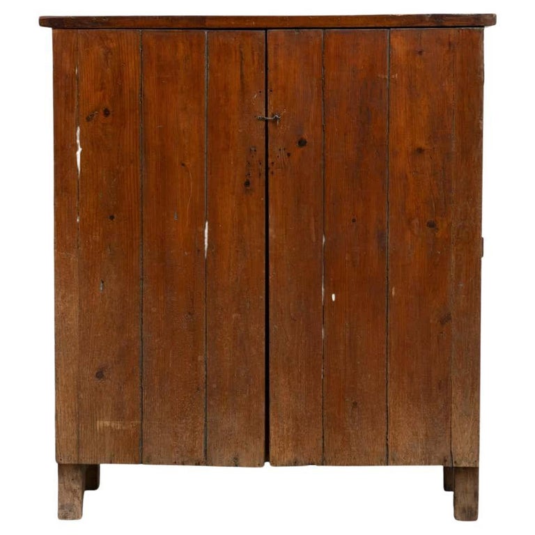 Early 20th Century Antique Traditional French Solid Wood Shoe Cabinet ...