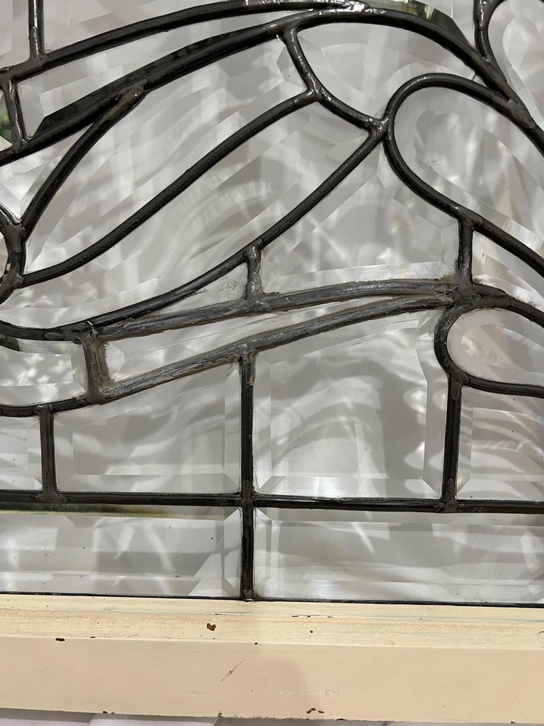 Early 20th Century Antique Victorian Beveled Glass Window in Original ...