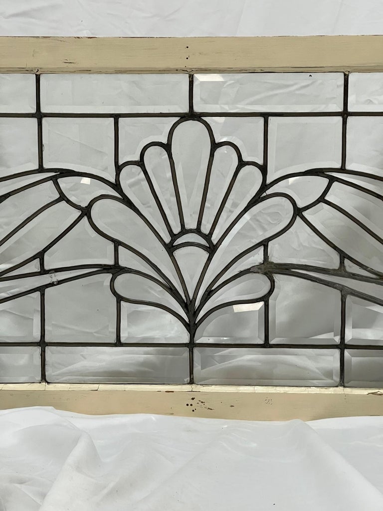 Early 20th Century Antique Victorian Beveled Glass Window in Original ...